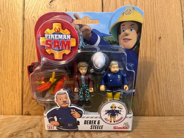 FIREMAN SAM DEREK & Steele twin figure pack new (A06) £12.50 - PicClick UK