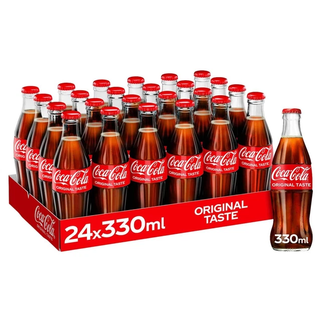 COCA-COLA ORIGINAL TASTE 24 x 330ml GLASS BOTTLES #vbdeals nov £25.95 ...
