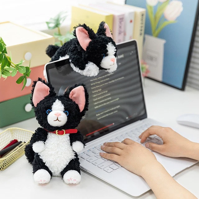 CUTE LYING POSTURE Sitting Posture Devon Rex Cat Plush Toy Pendant For ...