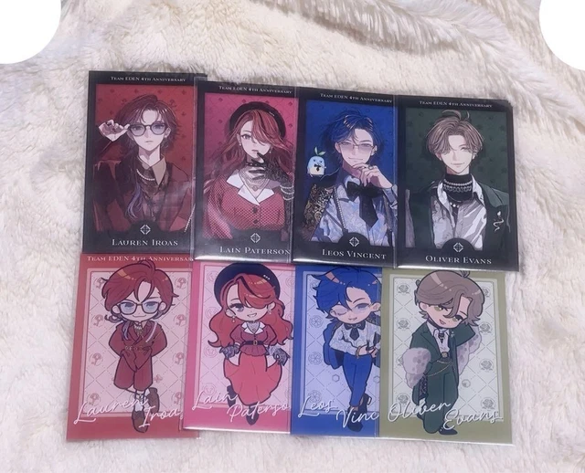 NIJISANJI 4TH ANNIVERSARY Cheki Card Oliver Evans Leon Vincent Rain ...