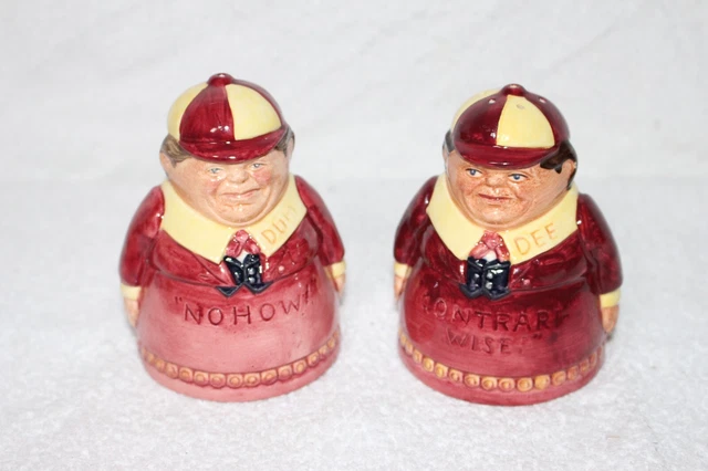 RARE RETIRED 1998 Royal Doulton Tweedle Dee & Tweedle Dum Salt and ...