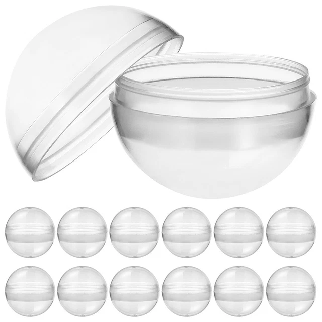 100 PCS ROUND Vending Machine Capsules Transparent Clear Plastic $34.38 ...