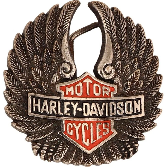 BRASS HARLEY DAVIDSON Motorcycle Wing Bar Shield Logo 1980s Vintage ...
