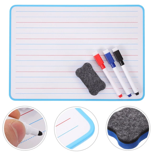 DRY ERASE BOARD Kids White with Lines Boards Children Lined Whiteboard ...