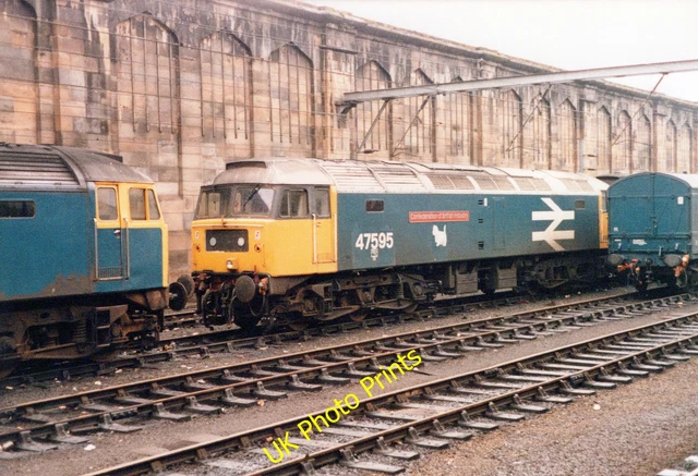 RAILWAY PHOTO 6X4 Class 47 47595 stabled at Carlisle 13/8/1986 £2.00 ...