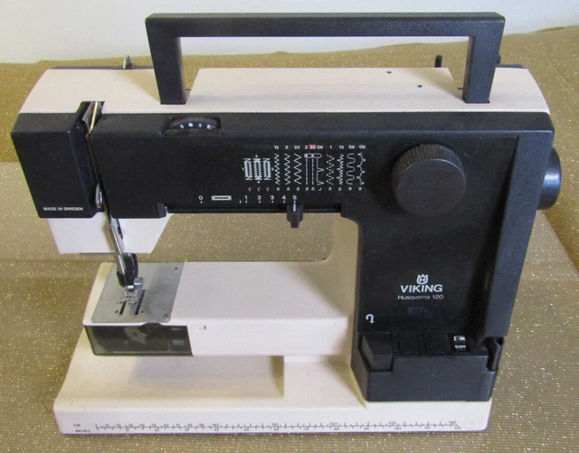 VIKING HUSQVARNA 120 Zigzag Sewing Machine Untested No Foot Pedal Or ...