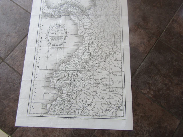 1821 ORIGINAL LARGE Map of Columbia, Panama. Ecuador, South America £55 ...