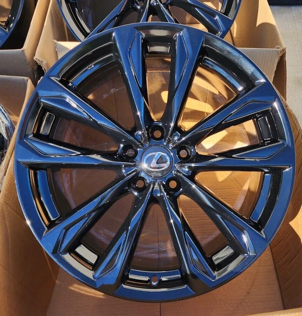 19& LEXUS IS300 IS350 F-SPORT Wheels OEM Rims Staggered GLOSS BLACK ...