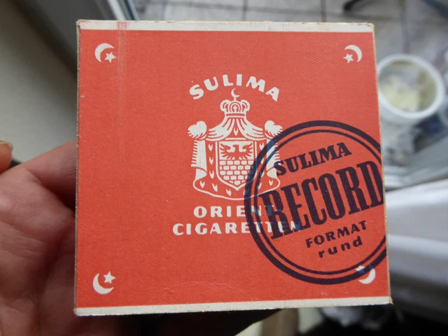 ALTE ZIGARETTENSCHACHTEL OVP 24 Zigaretten Sulima Record Format rund ...