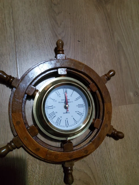 CLOCK WALL WHEEL ships 320mm wheel clock face 100mm £10.50 - PicClick UK