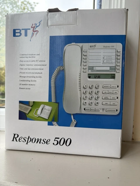 VINTAGE RARE BT Response 500 Corded Telephone New Answering Machine ...
