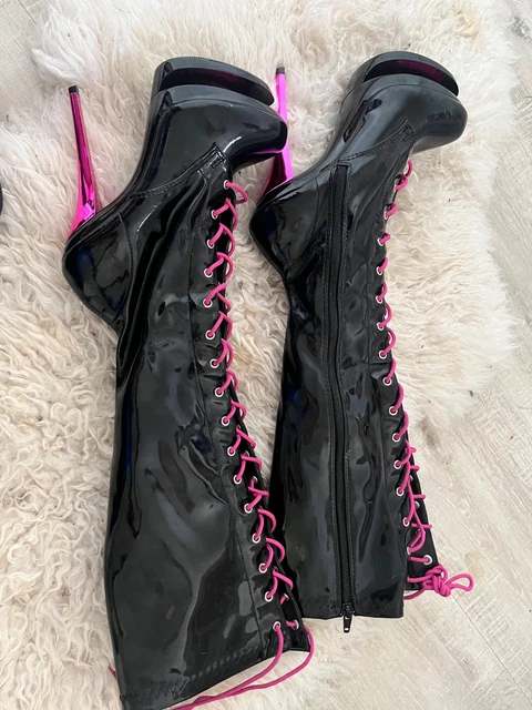 PLEASER BOOTS BLONDIE size 4 pink n black £22.54 - PicClick UK