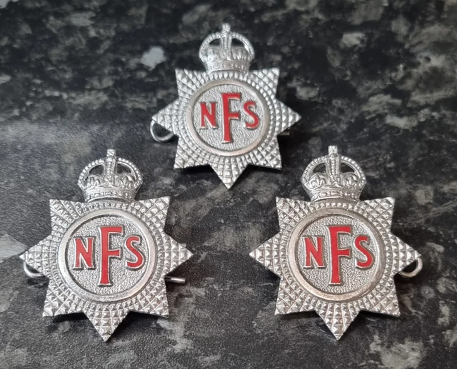 WW2 ERA NATIONAL Fire Service NFS Cap Badge - King's Crown £20.00 ...