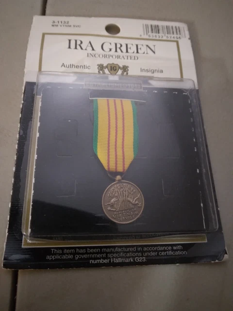 IRA GREEN US Military Mini Medal- Vietnam Service (24-125) $3.99 - PicClick
