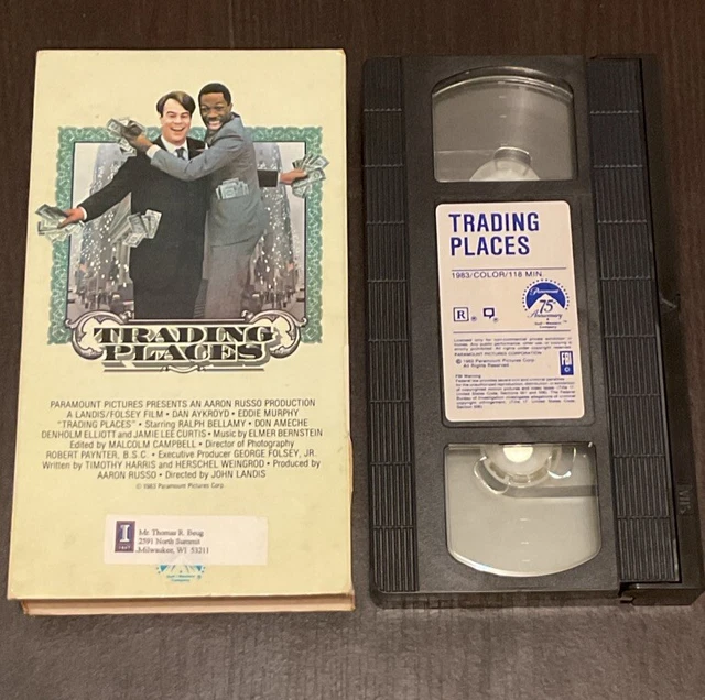 TRADING PLACES (VHS, 1989) Eddie Murphy Dan Aykroyd Jamie Lee Curtis £5.80 - PicClick UK