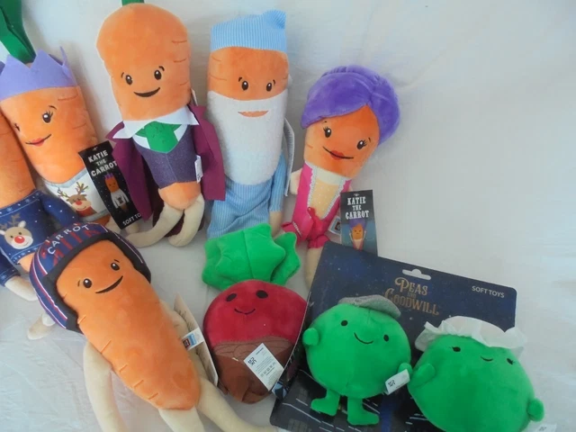 ALDI KEVIN THE Carrot Soft Toy Bundle Joblot x10 incl Pilot Peas Katie ...