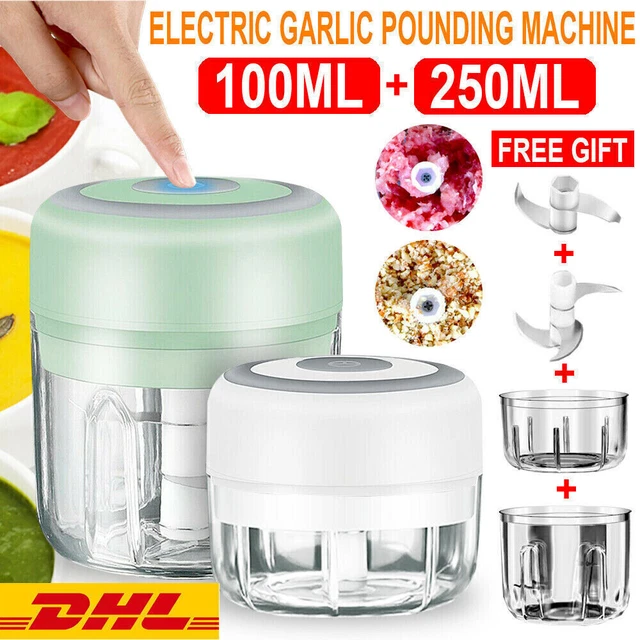 350ML ELECTRIC GARLIC Masher Mini Chopper Vegetable Chili Meat Masher ...