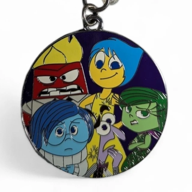 DISNEY INSIDE OUT Joy Sadness Anger Fear Disgust Lanyard Medal CUTE ...