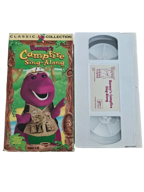 BARNEY'S CAMPFIRE SING-ALONG VHS 1990 FAMILY CHILDREN'S MUSIC CLASSIC ...