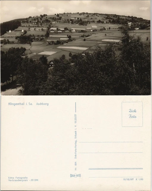 ANSICHTSKARTE KLINGENTHAL ASCHBERG (Vogtland) DDR AK Panorama-Ansicht 1960 EUR 5,75 - PicClick DE