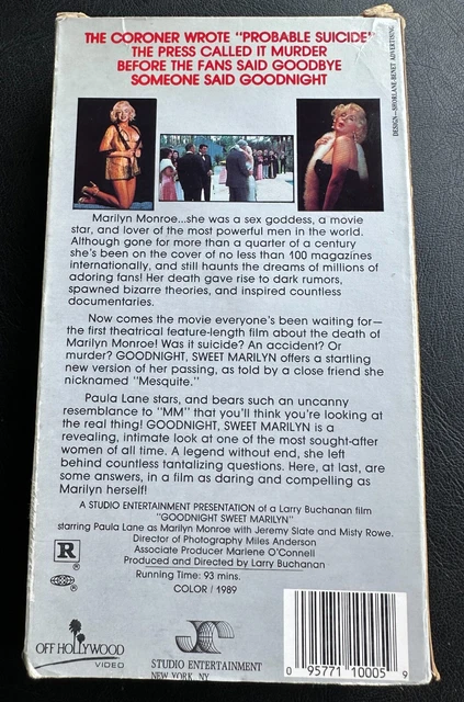 GOODNIGHT, SWEET MARILYN (1989) VHS Paula Lane RARE $1.00 - PicClick CA