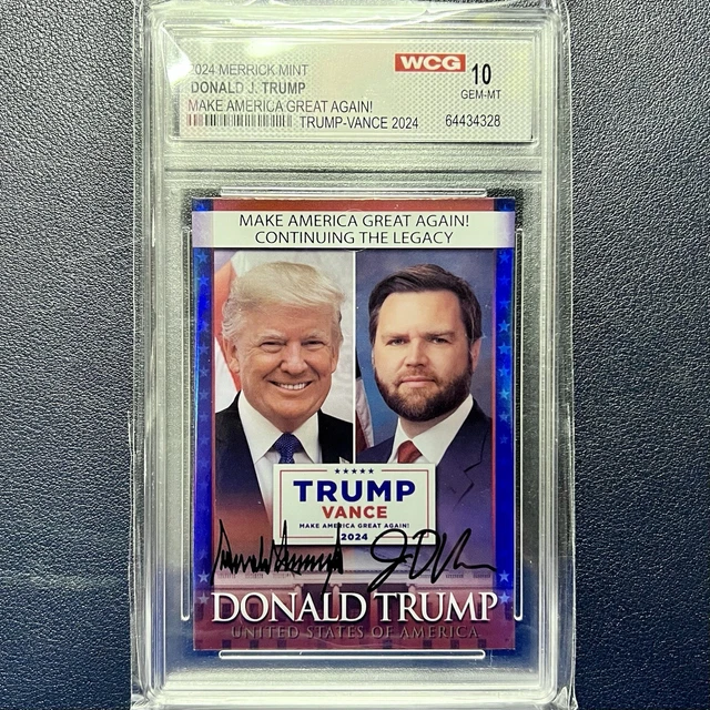 2024 PRESIDENT DONALD Trump Holographic Trading Card Graded WCG 10 £15. ...