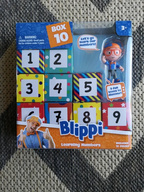 NEW BLIPPI SURPRISE Boxes Learning Numbers 10 pieces age 3+ educational ...