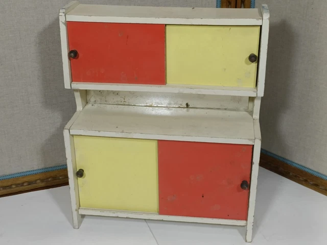 MEUBLE EN BOIS Ancien de poupée années 50. (bahut, buffet, armoire, poupon) EUR 15,00 - PicClick FR