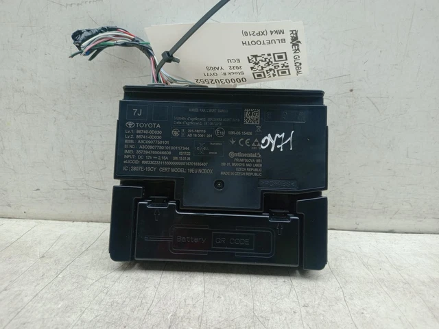 TOYOTA YARIS PHONE Control Module Ecu 867400D030 Mk4 2020-2025 £79.99 ...