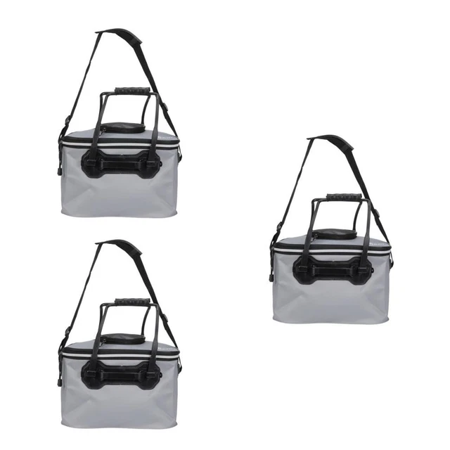 3 PACK PORTABLE Folding Bucket Foldable Fishing Waterproof Barrel £68. ...