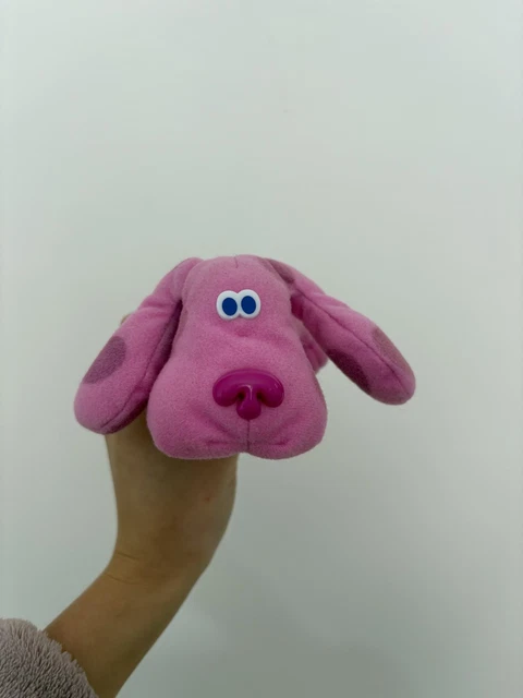 NICKELODEON BLUES CLUES Magenta Pink Dog Soft Plush Toy 5” 2003 vintage ...