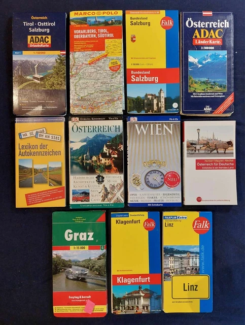 REISEFÜHRER KARTE PLAN Österreich - Wien - Salzburg - Linz - Graz - Klagenfurt EUR 29,95 ...
