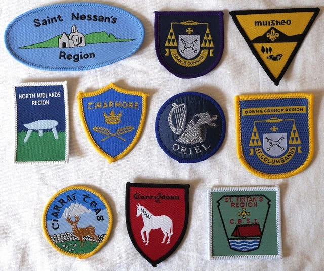 10 DIFFERENT IRISH Scout Badges Region District Ireland Scouting ...