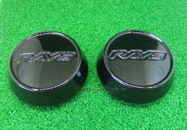 RAYS CENTER CAP (High Type) Black Set Of 2 Pcs For Volk Racing Te37 ...