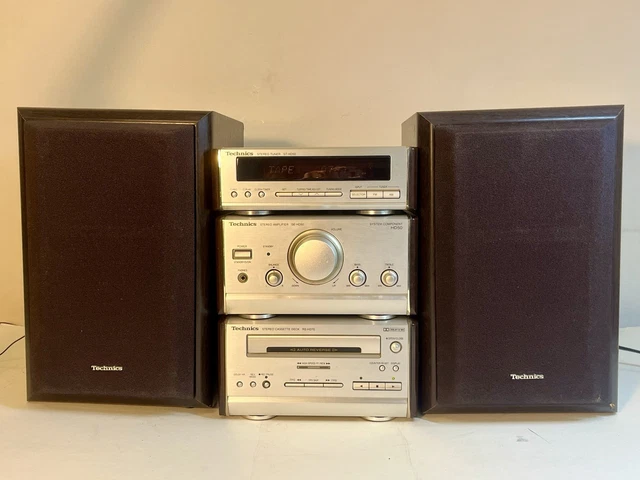 TECHNICS HIFI SYSTEM Amp SE-HD50 Tuner ST-HD50 Cass RS-HD70 Speakers SB ...