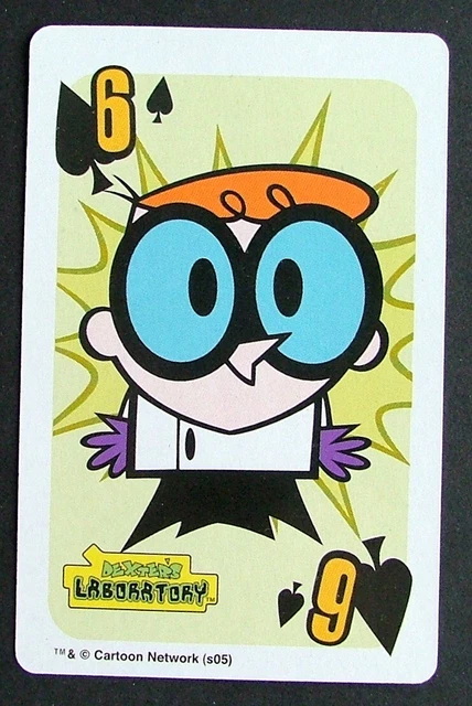 1 X PLAYING card single swap Cartoon Network Dexter’s Laboratory 6 of ...