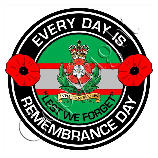 BRITISH ARMY INTELLIGENCE Corps Classic Remembrance Day Sticker £2.79 ...