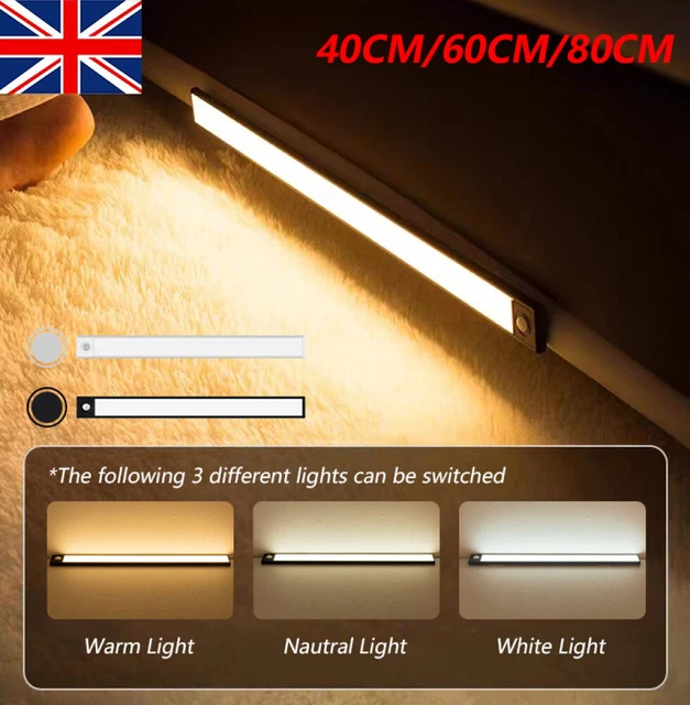 DIMMABLE MOTION SENSOR Under Cabinet Led Light Magnetic Strip ...