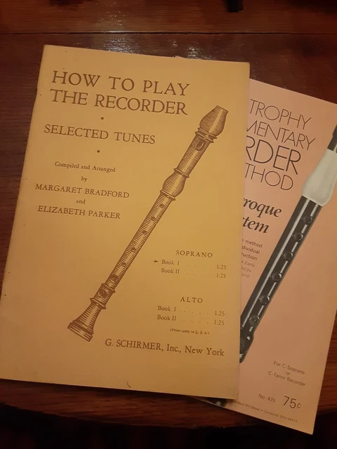HOW TO PLAY The Recorder 1938 1967 BRADFORD PARKER BAROQUE methods 2 ...