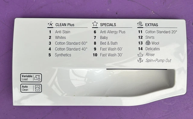 GENUINE HOTPOINT WMFUG942P Washing Machine Soap Drawer Front Panel ...