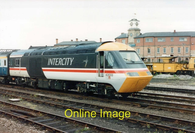 RAILWAY PHOTO 6X4 Class 43 HST 43033 Intercity ex Works Derby 4/6/90 £2 ...
