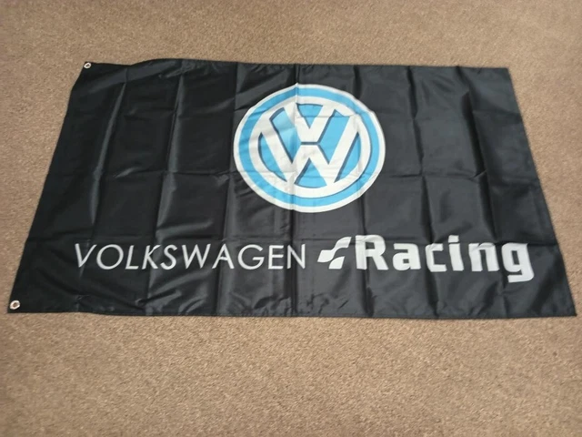 VOLKSWAGEN RACING FLAGS Large 3Ft X 5Ft Rabit Gti Corrado Scirocco ...