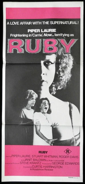 RUBY ORIGINAL DAYBILL Movie Poster Piper Laurie Stuart Whitman Curtis ...