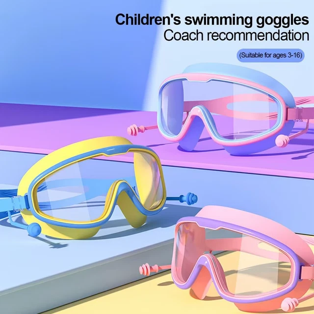 KIDS ANTI-FOG SWIMMING Goggles Pool Swim Adjustable Glasses Children ...