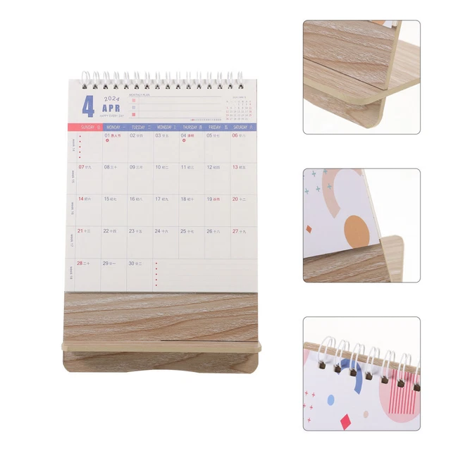 DECORATIVE STANDING CALENDAR Office Desk Calendar for Decor Home Desk ...