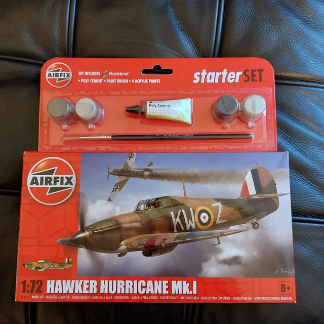 AIRFIX A55111 HAWKER Hurricane Mk.1 Starter Set Aircraft Model Kit New ...