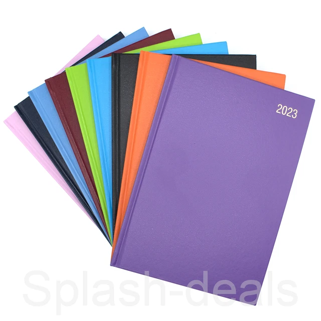 2023 A4 A5 Diary - Day a Page / Week to View Hardback Ribbon - Full ...