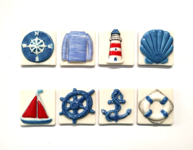 SÉRIE COMPLÈTE DE fèves CODE MARIN Bateau Phare Ancre.. * 165 EUR 12,00 ...