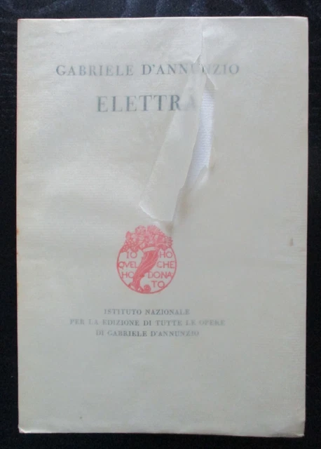 1928 ELETTRA GABRIELE D'Annunzio esemplare numerato letteratura ...