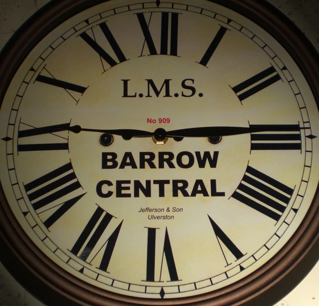 LMS RAILWAY, LONDON Midland & Scottish Wall Clock, Barrow in Furness ...